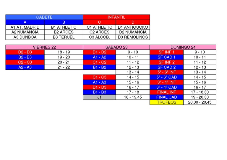 Horarios Definitivos | PDF