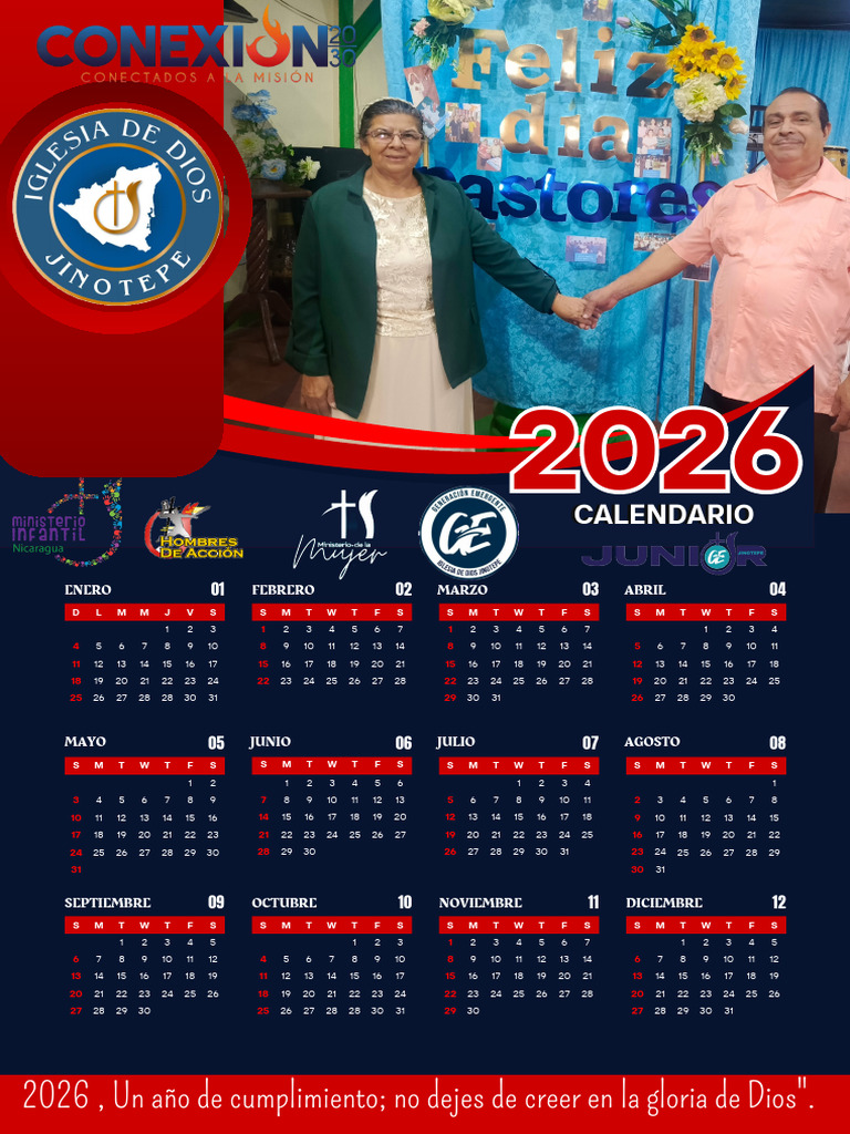 Copia de Red and Blue Corporate Teamwork 2026 Calendar Poster_20251230 ...