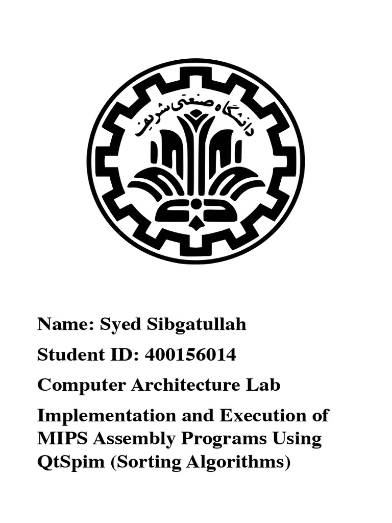 Sorting CA Lab | PDF | Computer Terminal | Computer Architecture