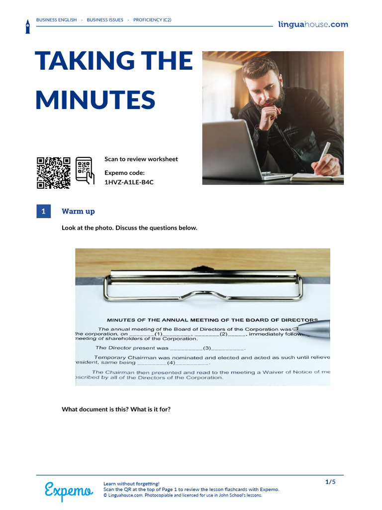 Mastering Minute-Taking Skills | PDF