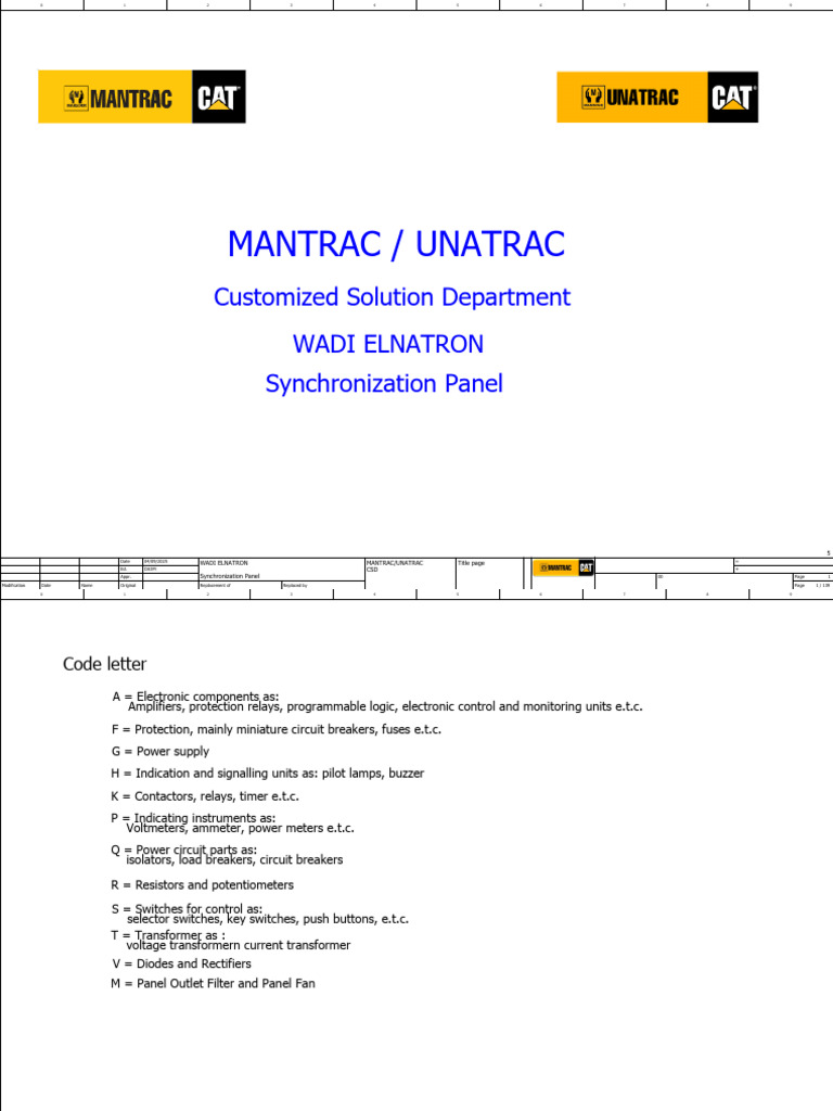 Wadi Elnatron Synchronization Panel Guide | PDF | Mains Electricity | Relay
