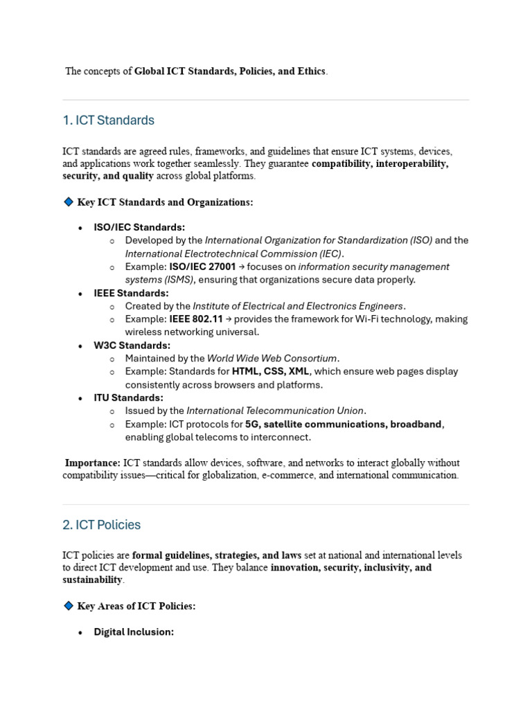 ICT NOTE IV | PDF | Information And Communications Technology | Computer Security