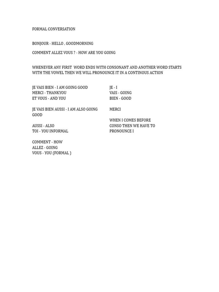 Formal Conversation | PDF