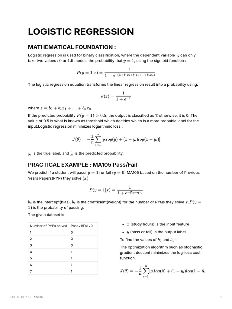 LOG REG | PDF | Logistic Regression | Regression Analysis