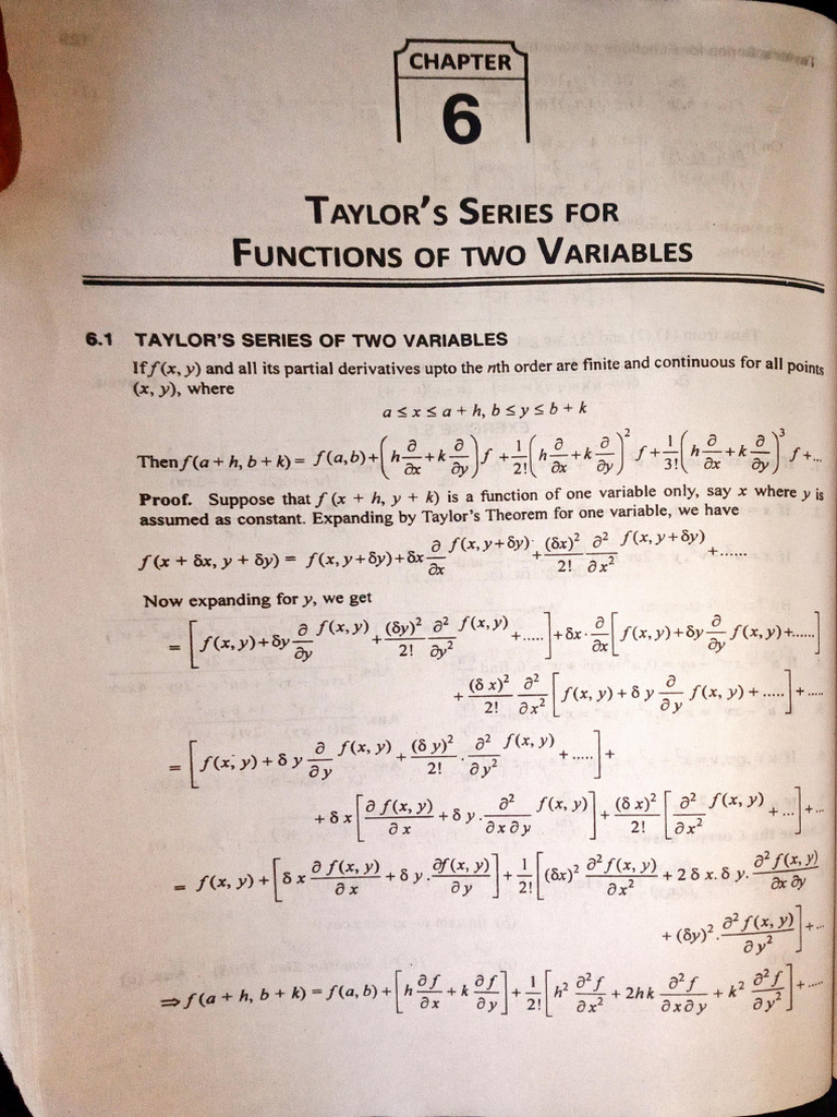 Taylor - S Series For Functions of Two Variables | PDF