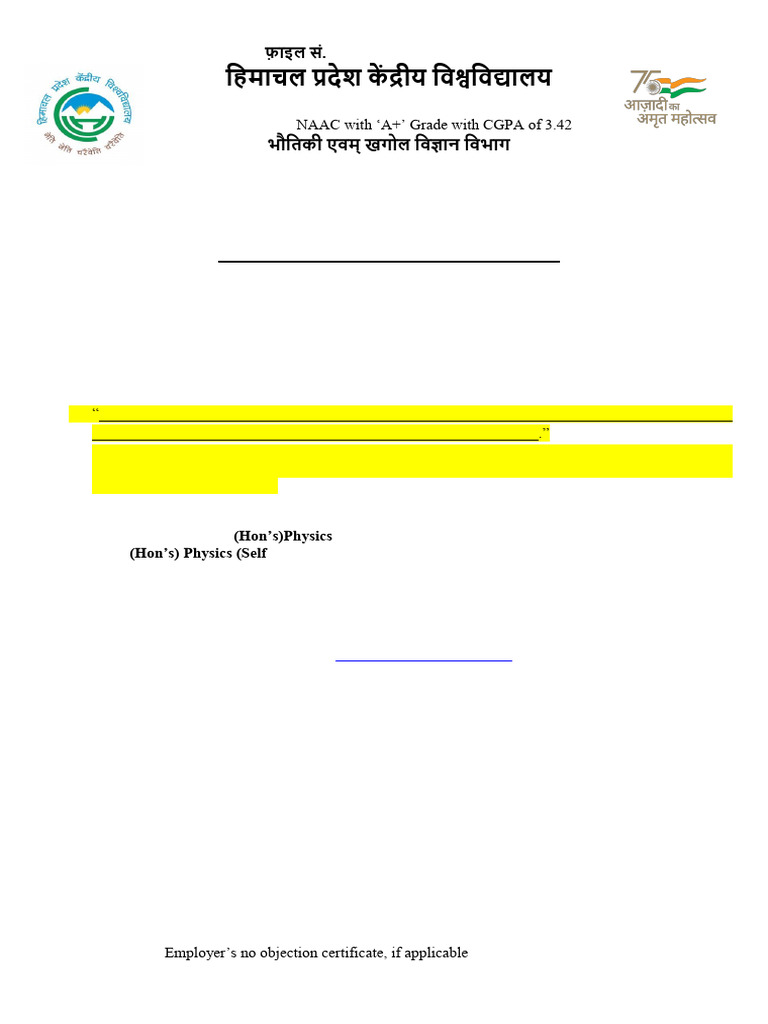 B.Sc. Physics Admission Selection List 2025 | PDF