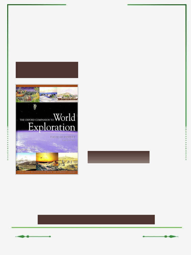 The Oxford Companion to World Exploration Vol 1 A L 1st Edition David ...