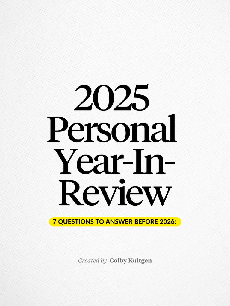 2025 Personal Year-In-Review Guide | PDF | Psychology