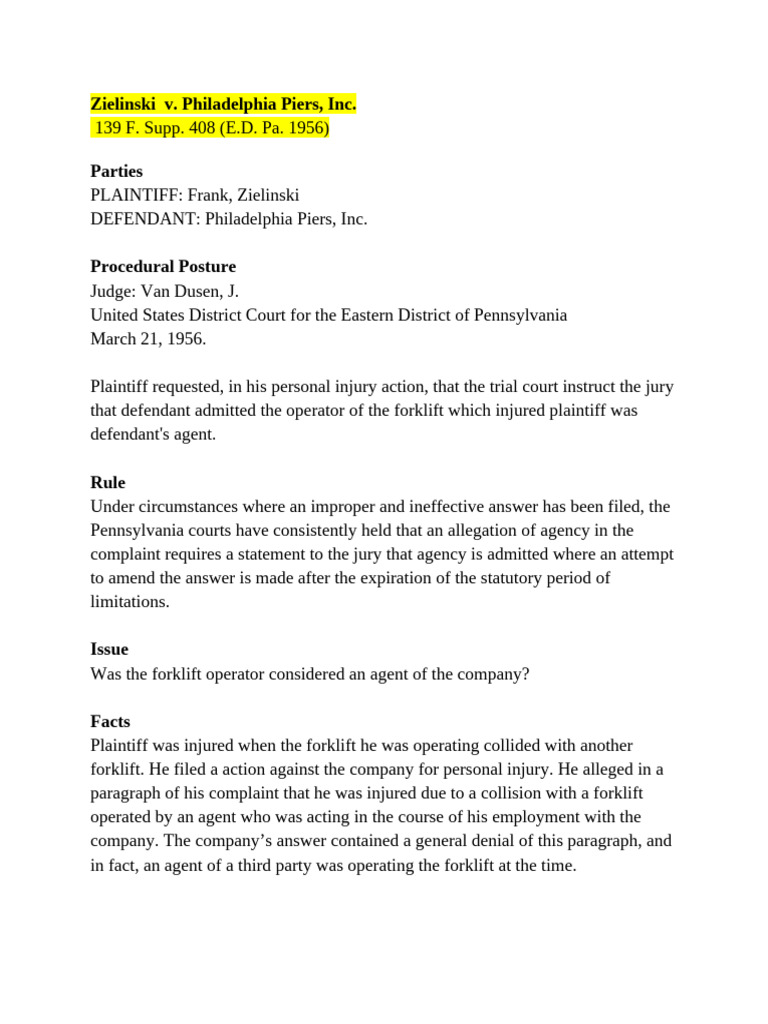 Civil Procedure Week 14 Case Briefs | PDF | Summary Judgment | Complaint