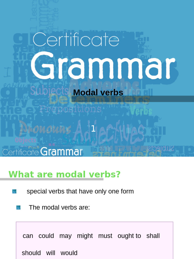 Understanding Modal Verbs in English | PDF | Verb | Linguistics