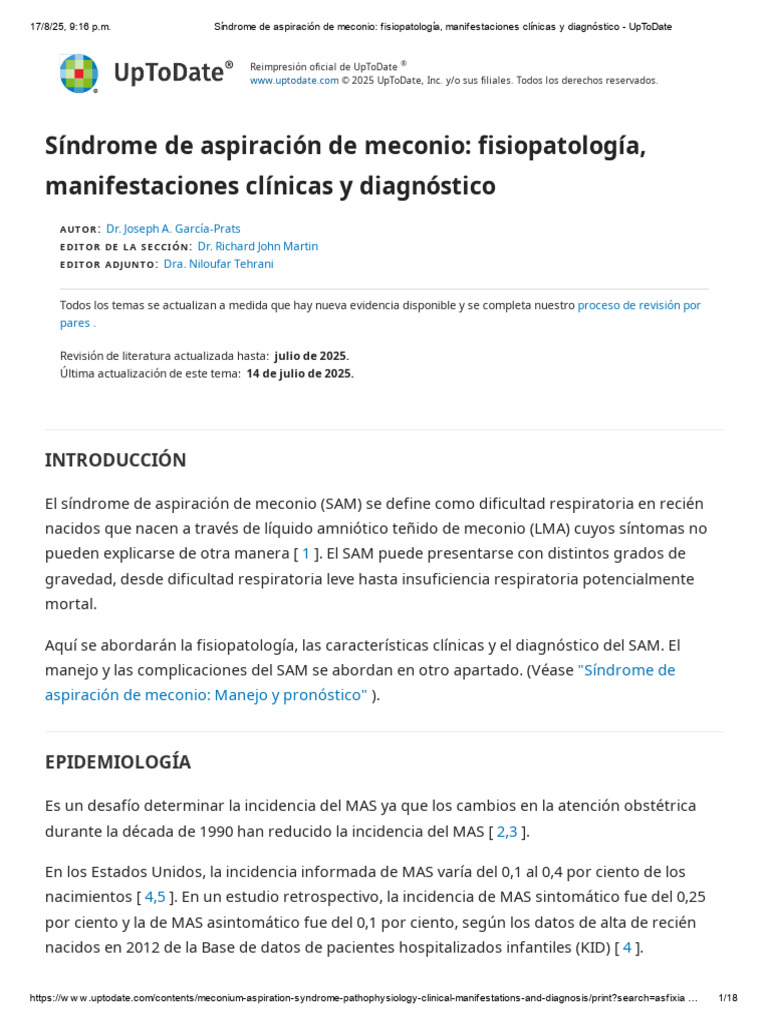 Síndrome de aspiración de meconio_ fisiopatología, manifestaciones ...