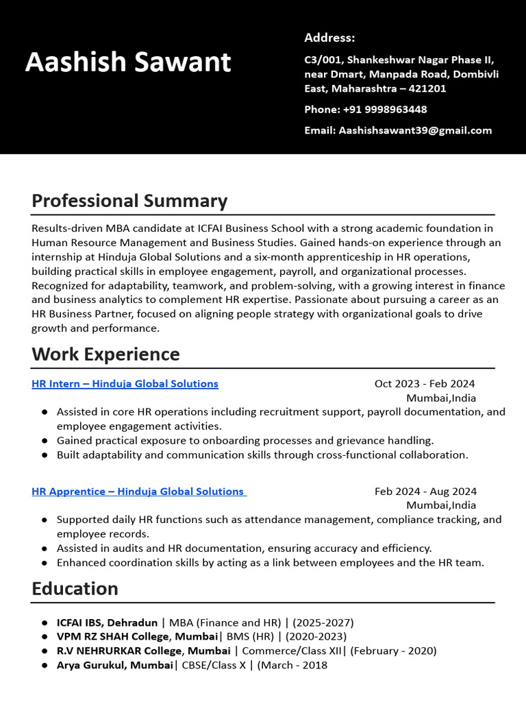 Aashish Sawant - Resume | PDF | Artificial Intelligence | Intelligence ...