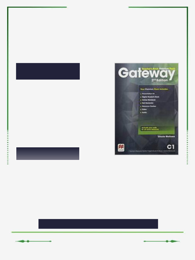 Gateway 2nd Edition C1 Teacher s Book Premium Pack Ursula Mallows ebook ...