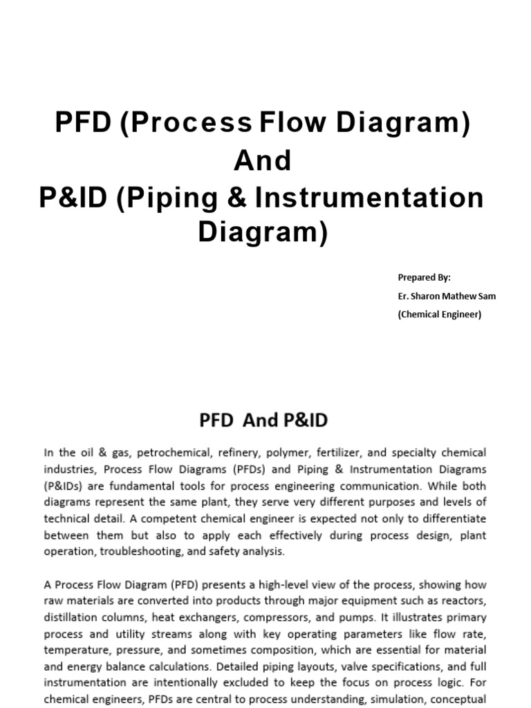 PFD & P&ID - The Language of Process Engineering | PDF | Pump | Valve