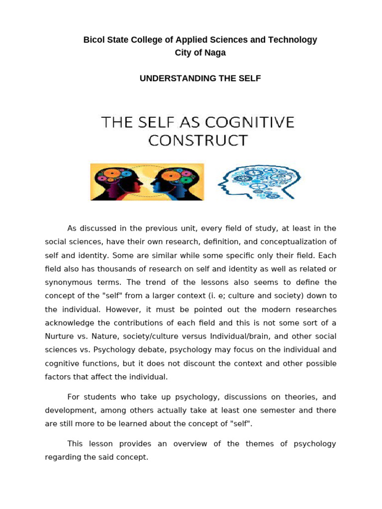 Understanding the Concept of Self in Psychology | PDF | Self Esteem ...