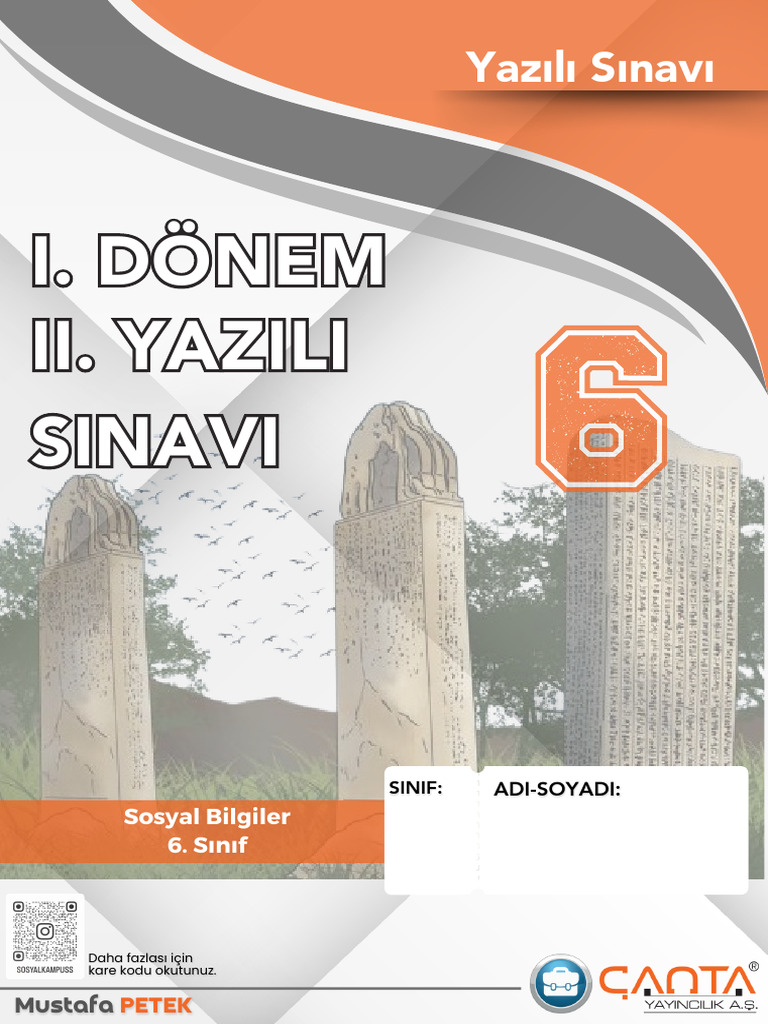 CVP - 2025-2026 - Sosyal Bilgiler 6 - I. Dönem II. Yazılı (SosyalKampüs ...