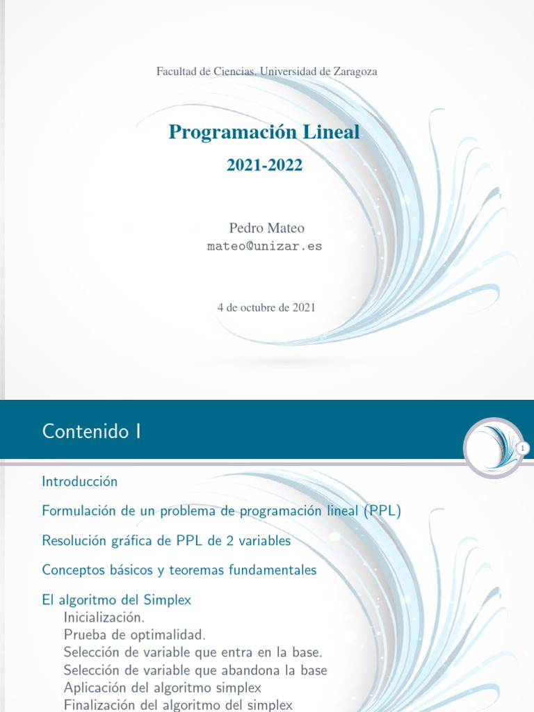 0_ProgramacionLineal (4) | PDF | Programación lineal | Análisis numérico
