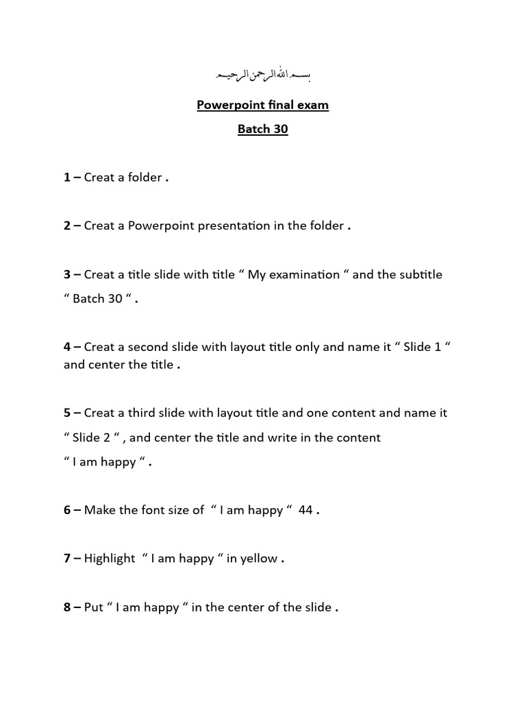 Powerpoint Final B30 Exam | PDF