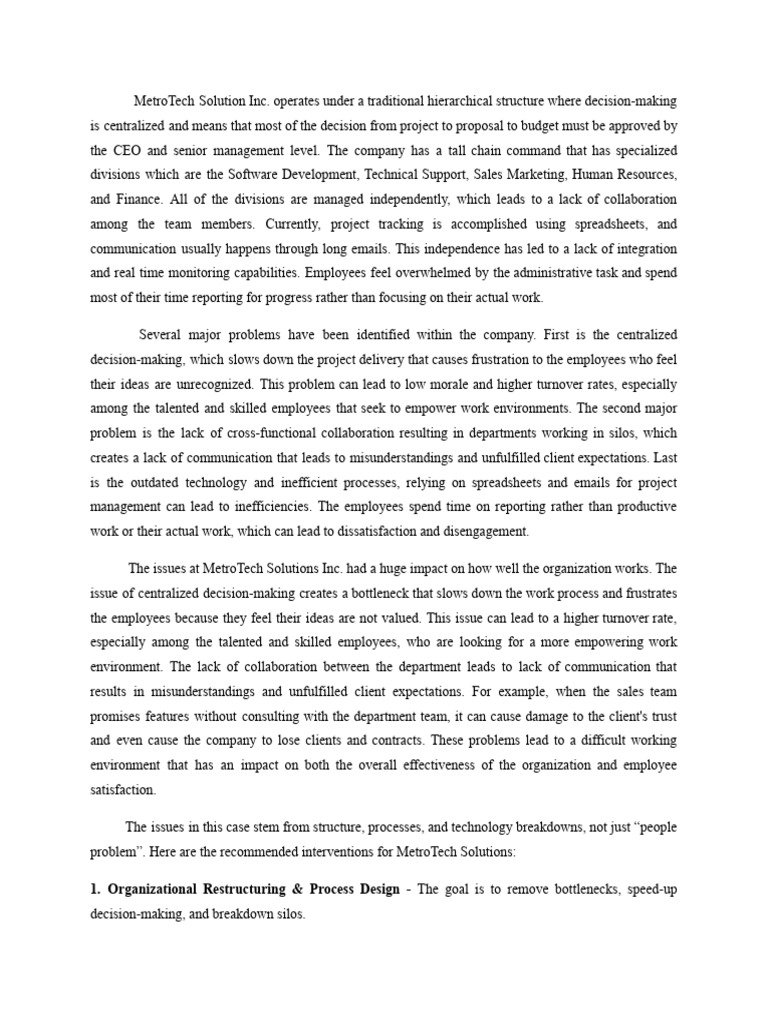 Final Term - Case Study - Group 2 | PDF | Innovation | Automation