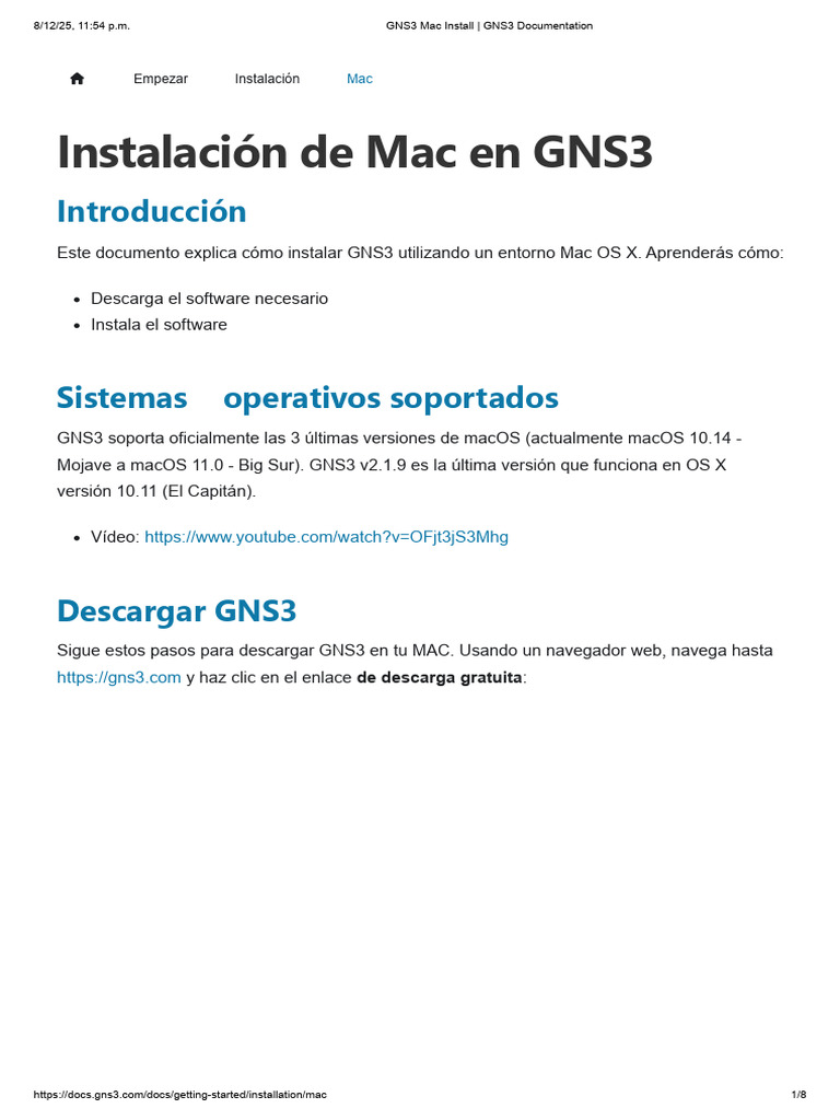 2- GNS3 Mac Install _ GNS3 Documentation | PDF | Mac Os | Computing