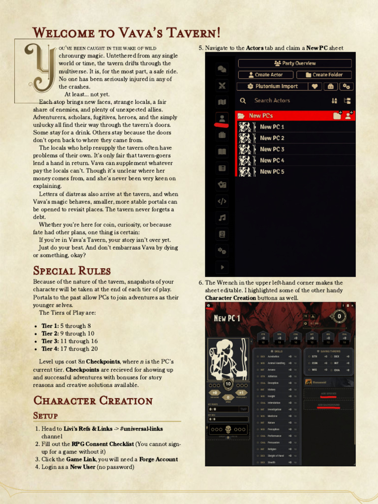 Welcome to Vava's Tavern! - The Homebrewery | PDF