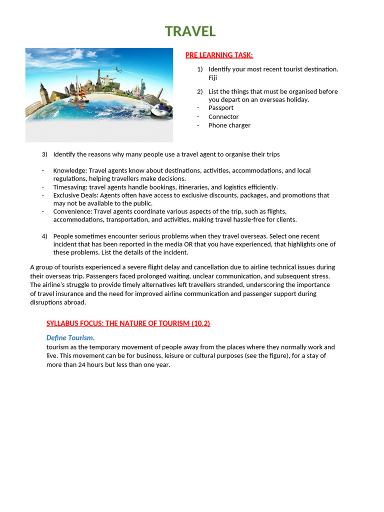 Understanding Tourism: Types and Impact | PDF | Tourism | Economies