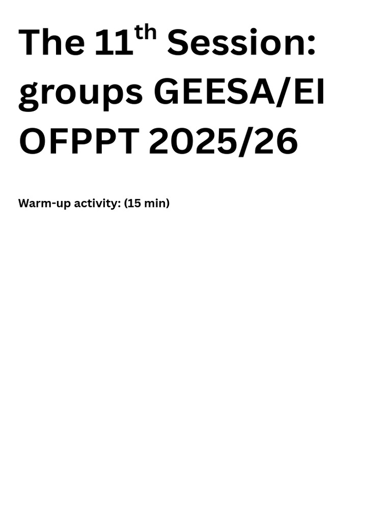 The 10th Session Groups GEESAEI | PDF