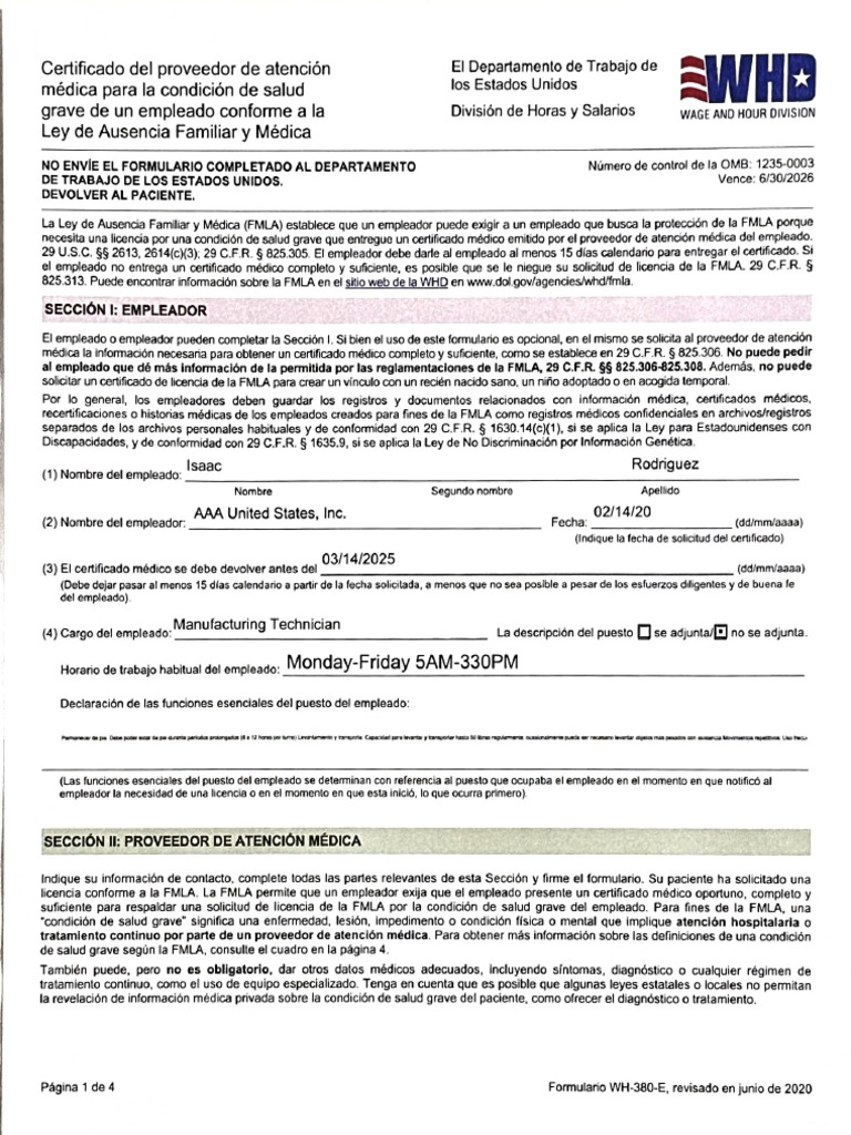 Certificado Del Proveedor de Atención - 20250321 | PDF
