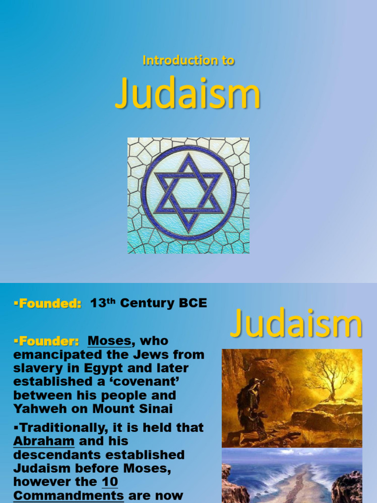 Overview of Judaism's History and Beliefs | PDF | The Exodus | Moses