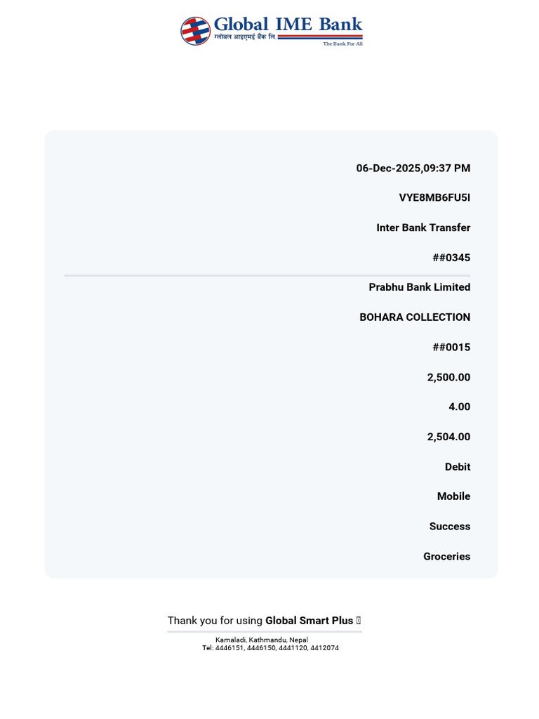 Transaction - Receipt 6 Dec, 2025 09 - 37 PM | PDF