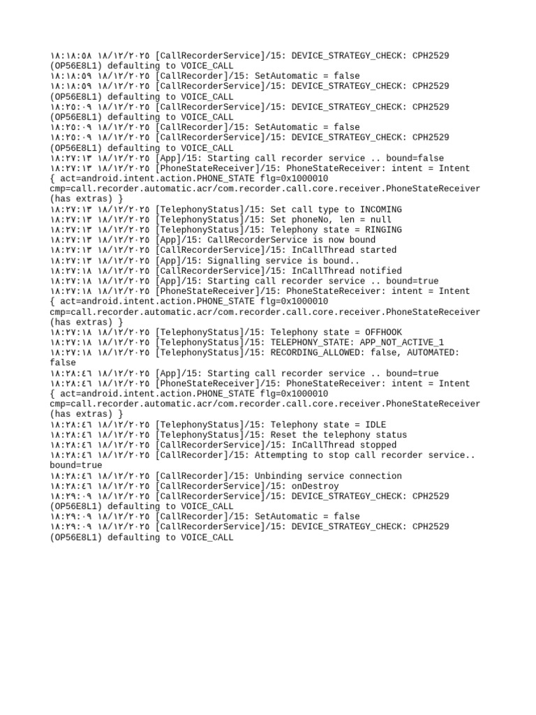 CallRecord Log | PDF | Telecommunications | Telephony