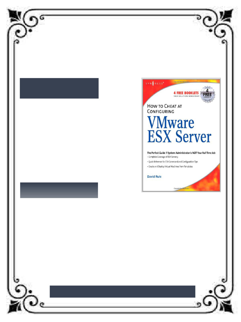 How to Cheat at Configuring Vm Ware ESX Server 1st Edition David Rule ...