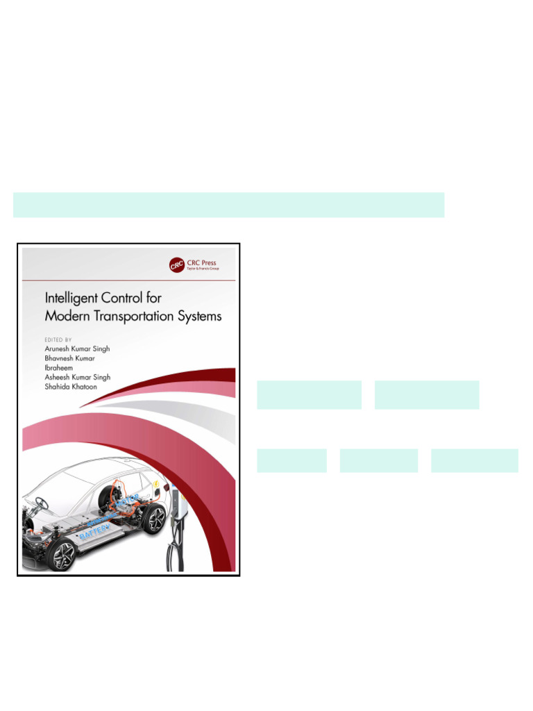 Intelligent Control for Modern Transportation Systems 1st Edition Arunesh Kumar Singh - ebook ...