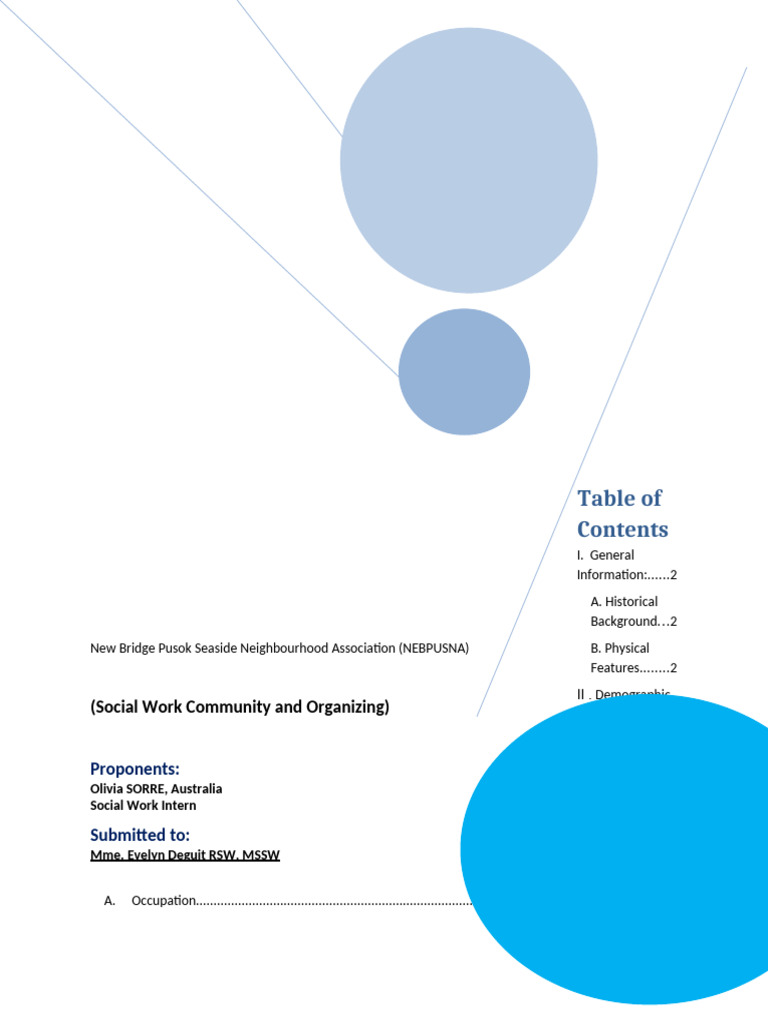 Barangay Pusok Community Profile NEBPUSNA FINAL | PDF | Employment | Toilet