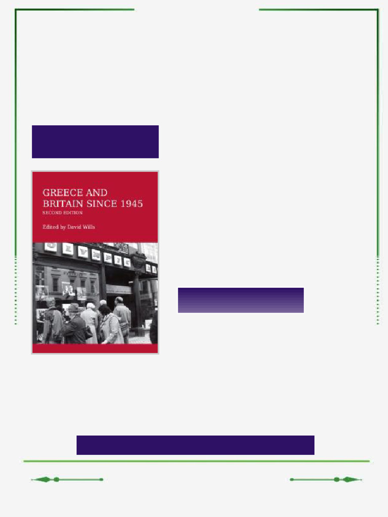 Greece and Britain since 1945 Second Edition David Wills ebook 2025 ...