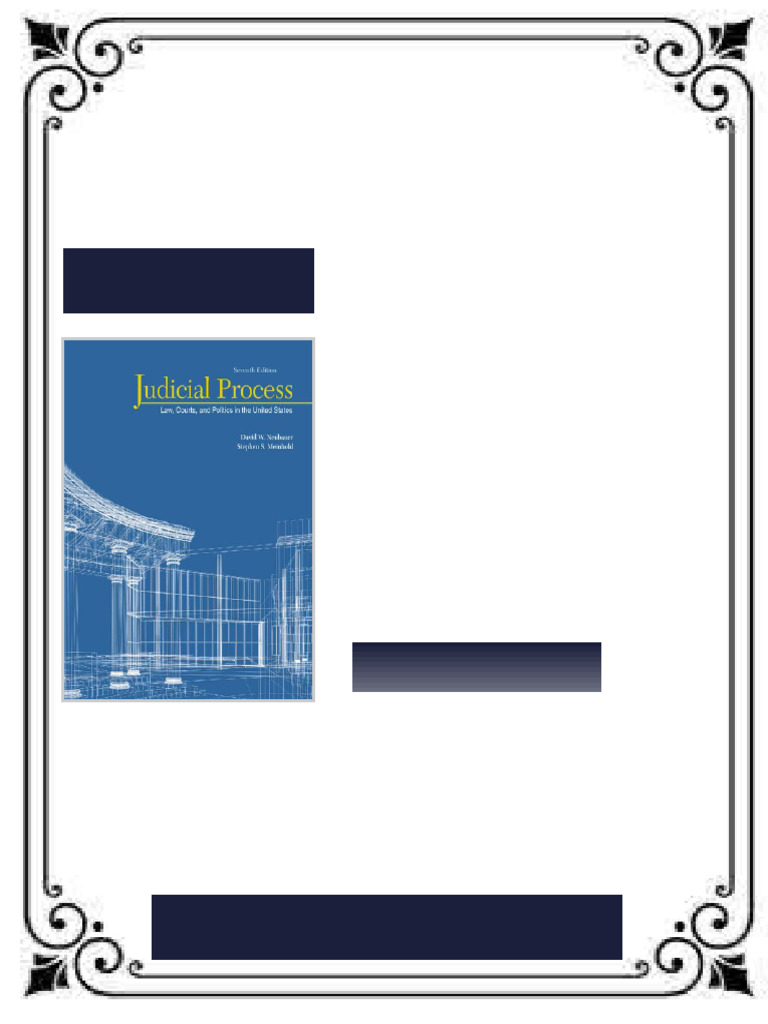 Judicial Process: Law, Courts, and Politics in the United States 7th ...