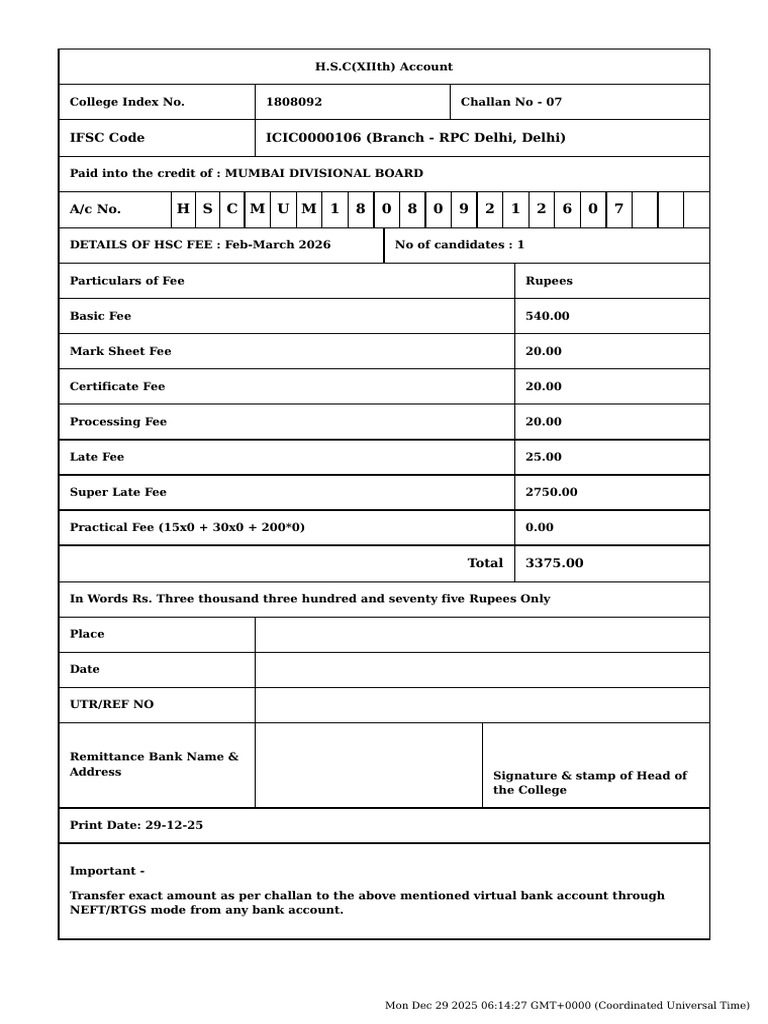 Challan (26) | PDF