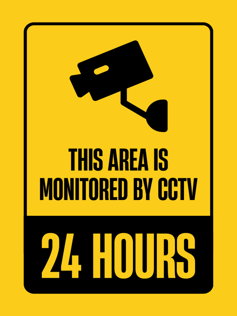 Yellow and Black Simple CCTV Monitoring Metal A-Frame | PDF