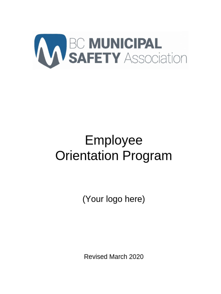 New Employee Orientation Program | PDF | Occupational Safety And Health ...
