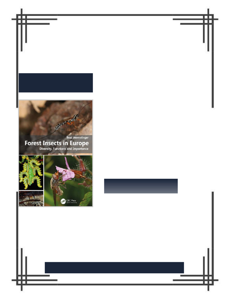 Forest Insects in Europe: Diversity, Functions and Importance 1st ...