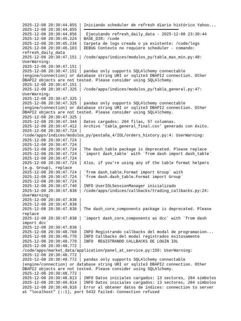Daily Data Refresh Scheduler Log | PDF | Computer Programming | Computing