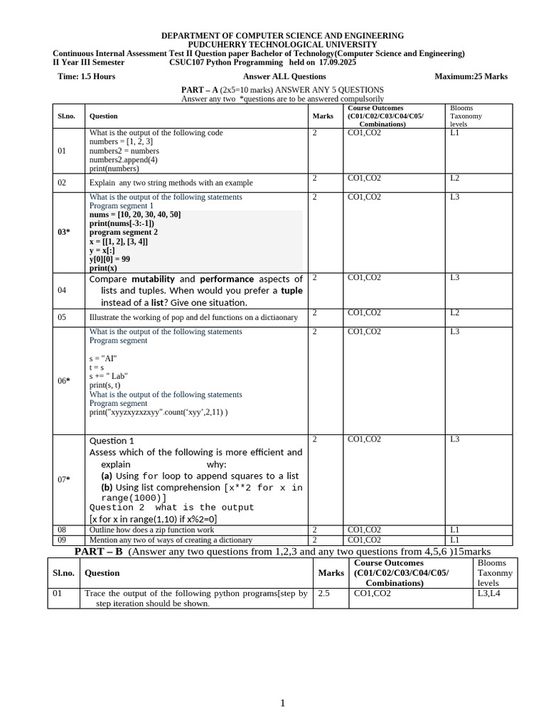 CAT 2 python programming (2) | PDF | Computer Programming | Software Engineering
