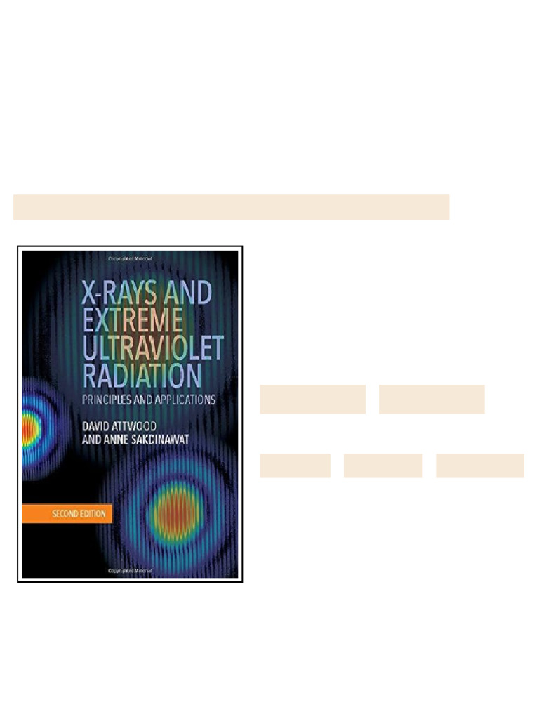 X rays and extreme ultraviolet radiation principles and applications ...