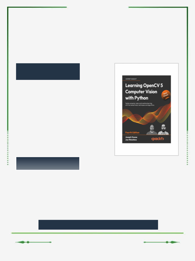 Learning OpenCV 5 Computer Vision with Python Fourth Edition Joseph Howse & Joe Minichino ebook ...