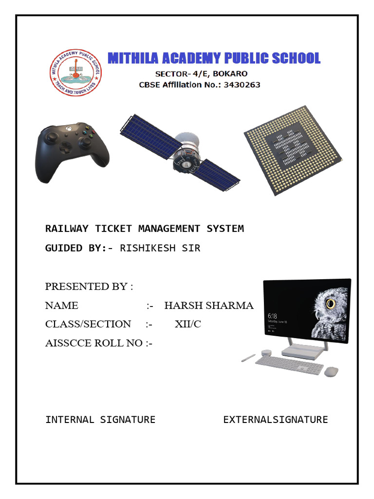 RAILWAY TICKET MANAGEMENT SYSTEM | PDF | Python (Programming Language ...