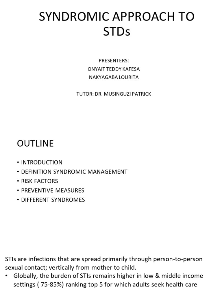 Syndromic Management of STDs Explained | PDF | Sexually Transmitted ...