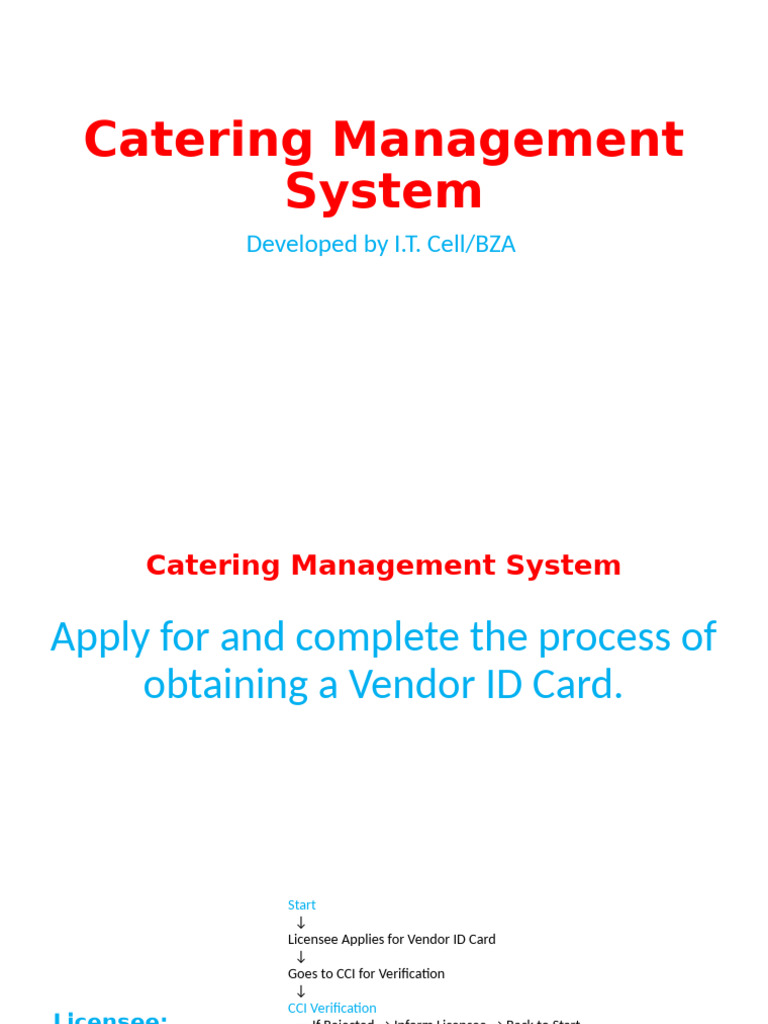 Vendor ID Card Application Process | PDF