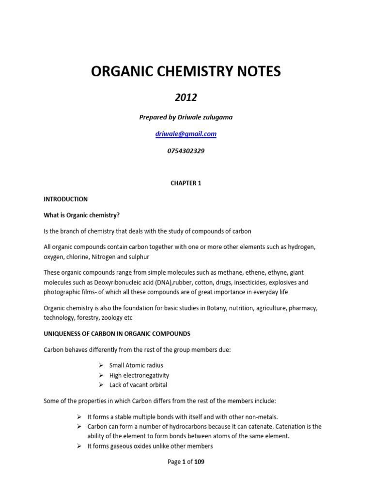 A Level Organic Chemistry | PDF | Chemical Reactions | Isomer