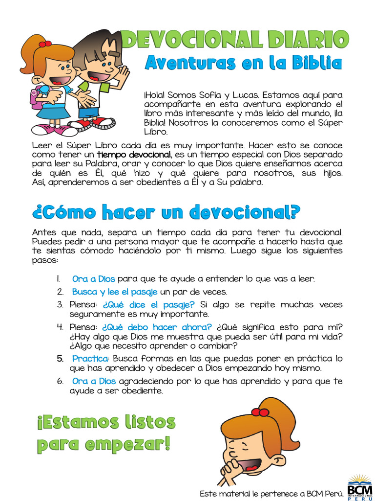 Guía Devocional para Niños sobre la Biblia | PDF | Jesús | Juan el apóstol