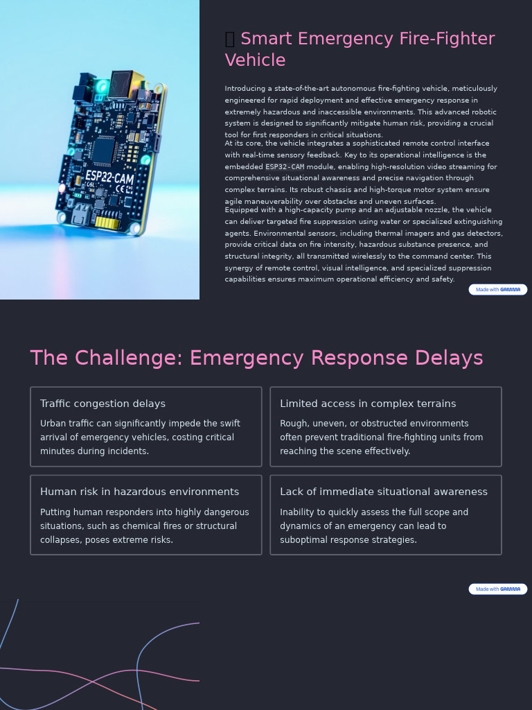 Smart Emergency Fire Fighter Vehicle | PDF | Emergency | Servomechanism